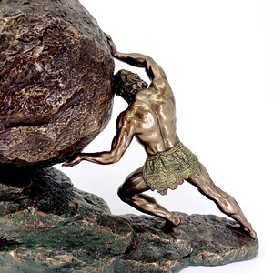 Bronze Finish Sisyphus Statue | the Myth of Sisyphus | Pagan Statue - Etsy