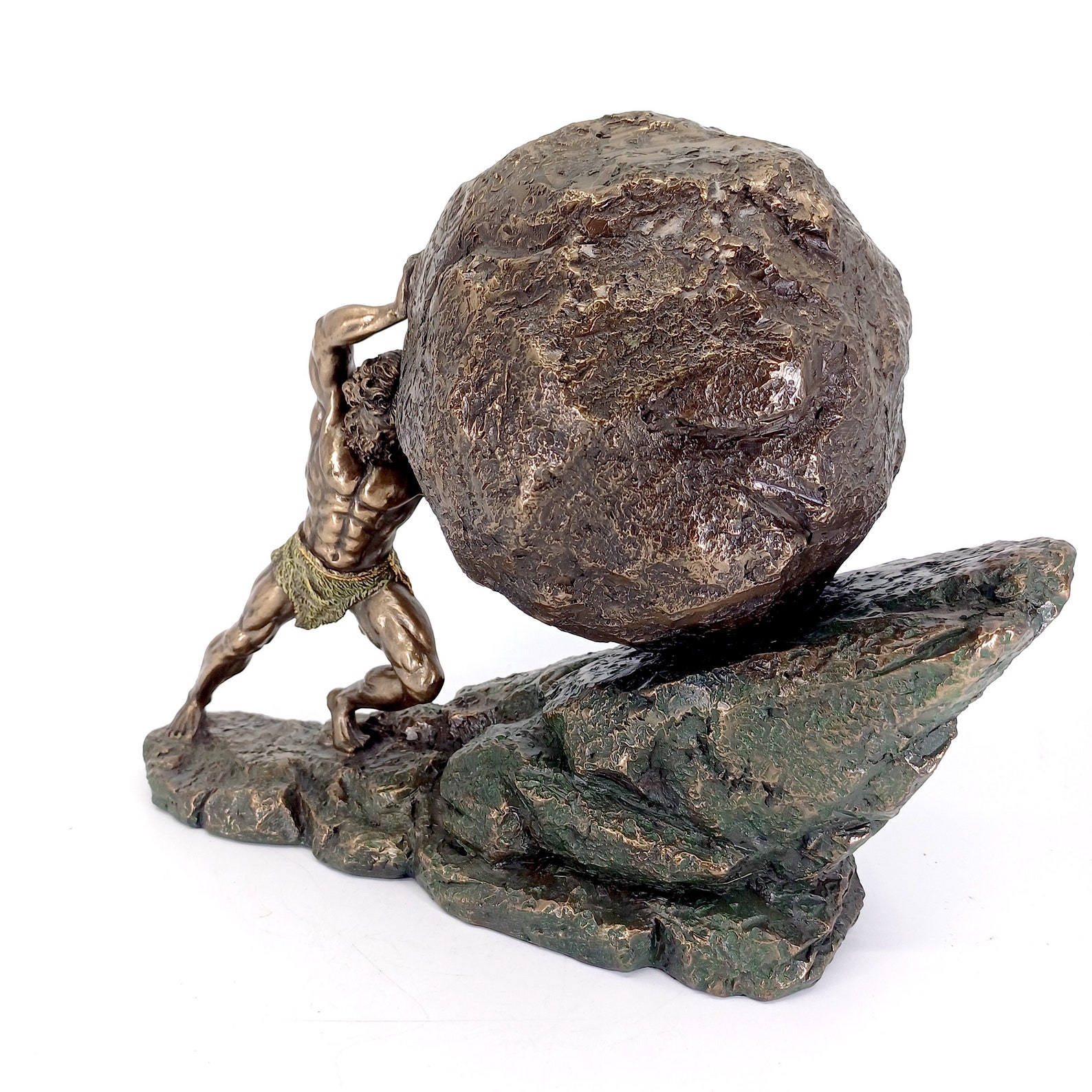 Bronze Finish Sisyphus Statue | the Myth of Sisyphus | Pagan Statue - Etsy