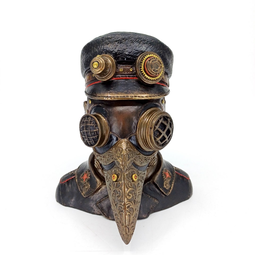 Steampunk Plague Doctor Bust | Hidden Compartment Trinket Box | Gothic ...