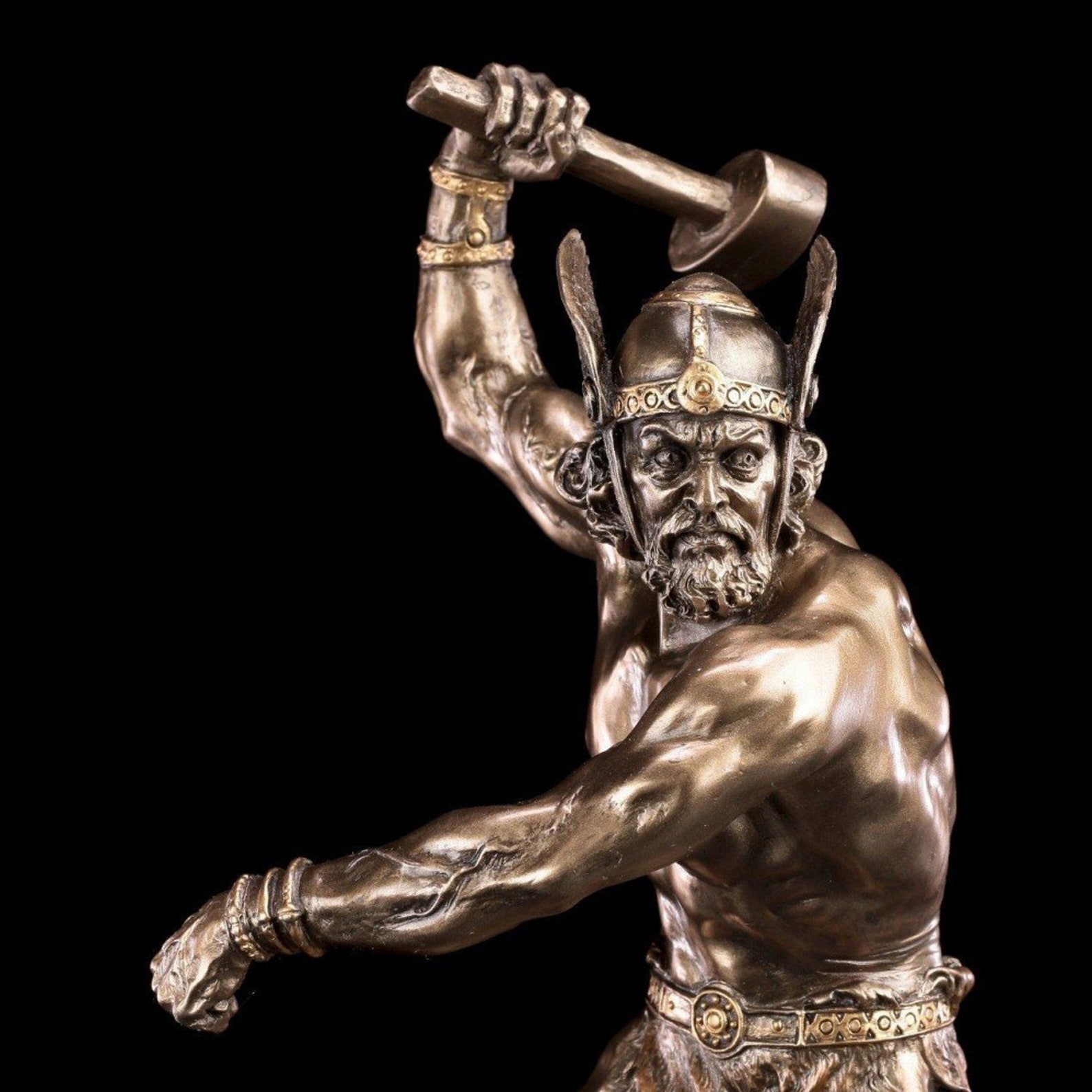 Finition bronze Thor Staute Statue de Thor et marteau Statue | Etsy