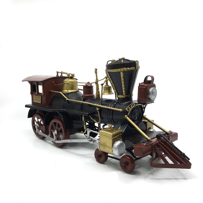 Handmade Metal Train Model | Vintage Locomotive Decor - Etsy