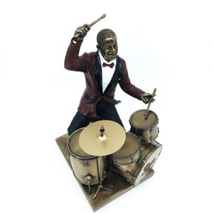 Male Jazz Drummer Statue | Jazz Music Decor | Musician Gift - Etsy