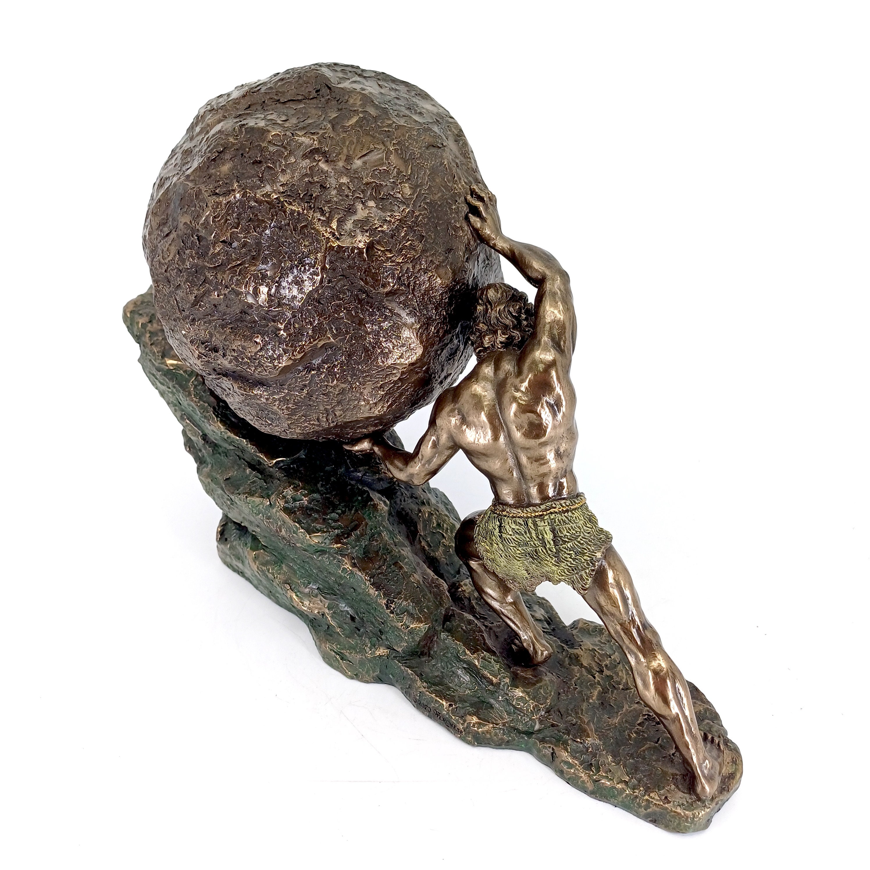 Bronze Finish Sisyphus Statue | the Myth of Sisyphus | Pagan Statue - Etsy