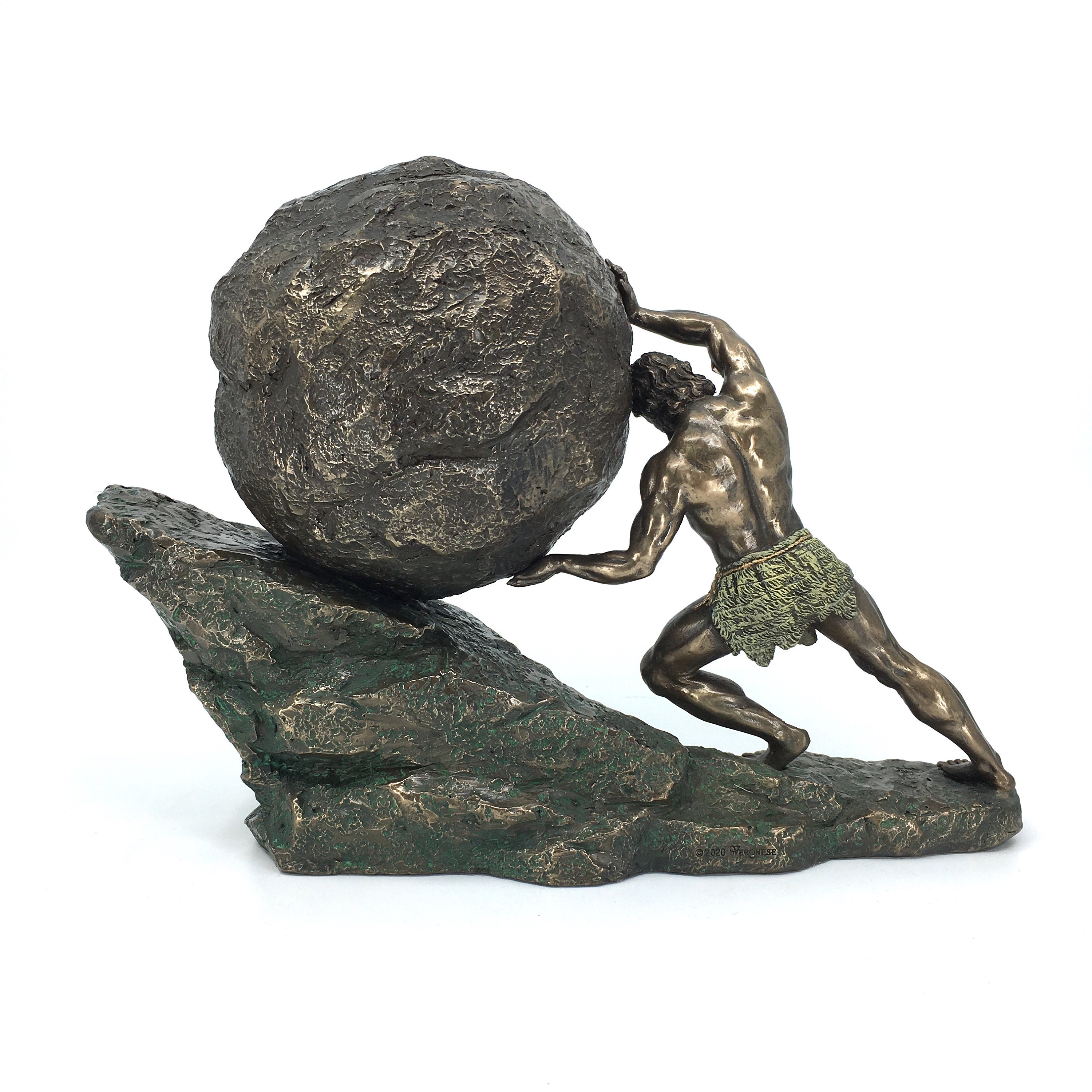 Bronze Finish Sisyphus Statue the Myth of Sisyphus Pagan - Etsy