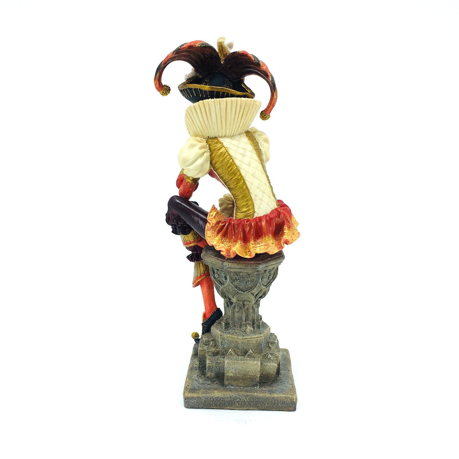 Female Court Jester Figurine – Handmade Harlequin Statue, Queen’s Fool ...