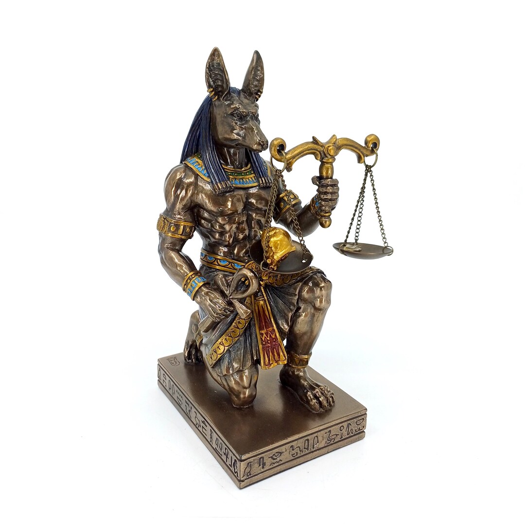 Anubis Figurine - Ancient Egypt God Statue - Bronze Finish Mythology ...