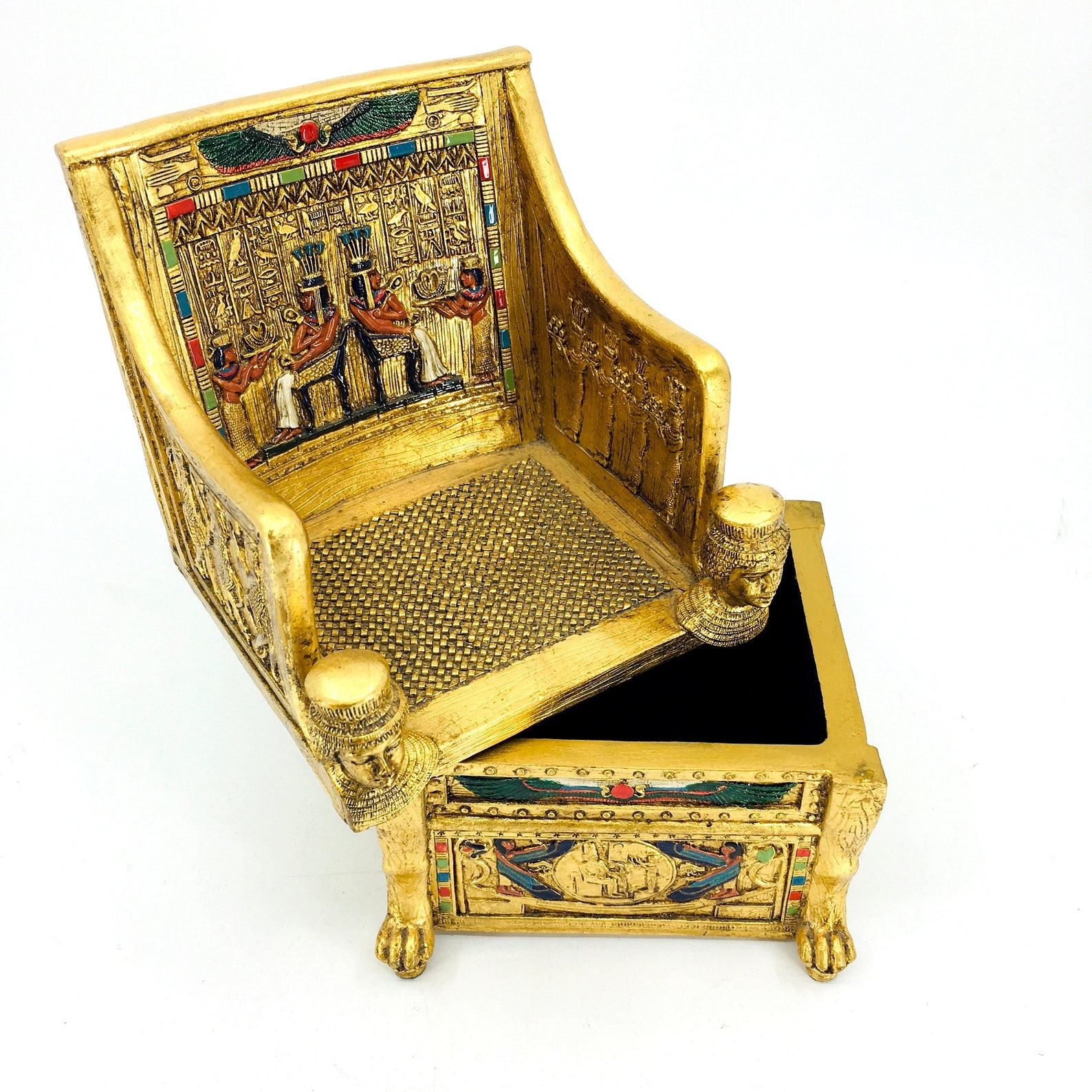 Throne of Princess Sitamun Jewelry Box | Ancient Egyptian Trinket Box ...