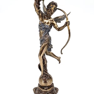 Handcrafted Roman Mythology Candle Holders – Diana & Cupid Statues ...