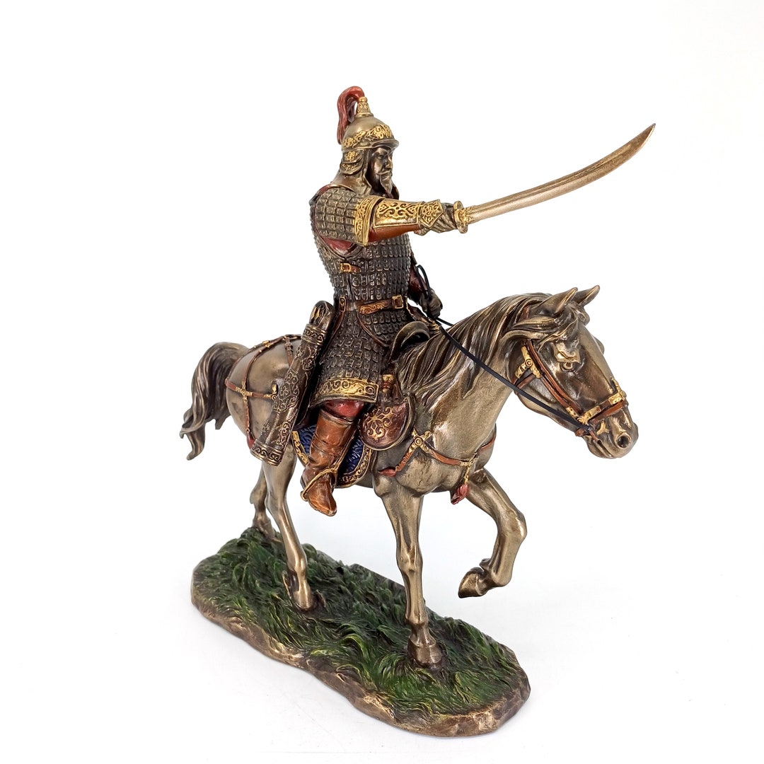 Genghis Khan Statue Mongol Empire Statue Famous Mongolian Warrior the ...
