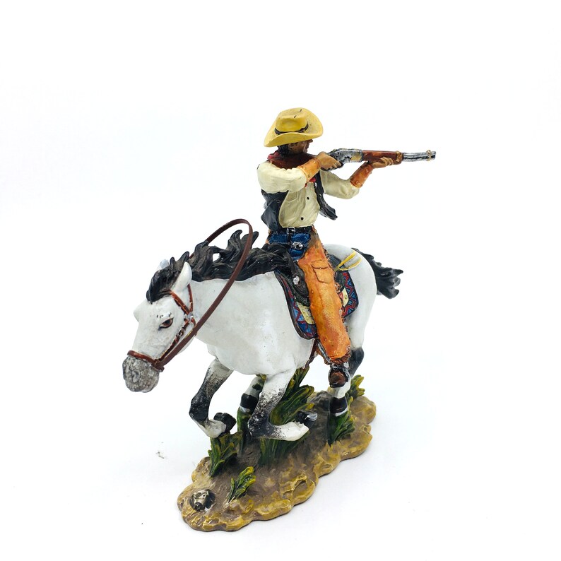 American Western Cowboy Tin Soldier Miniature Western Figurines Scale ...