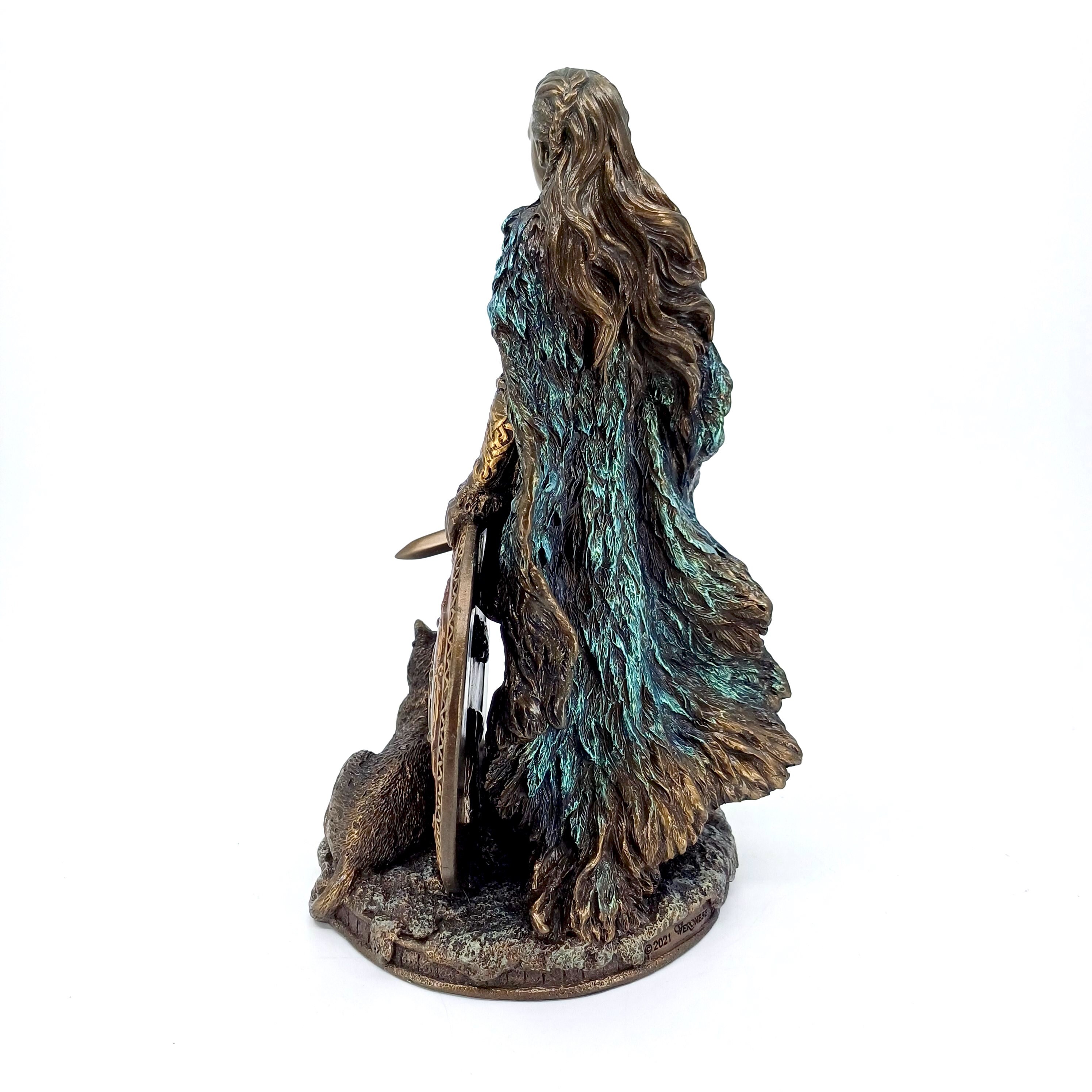 Freya Statue – Norse Goddess of Love, Beauty & War, Handmade Viking ...