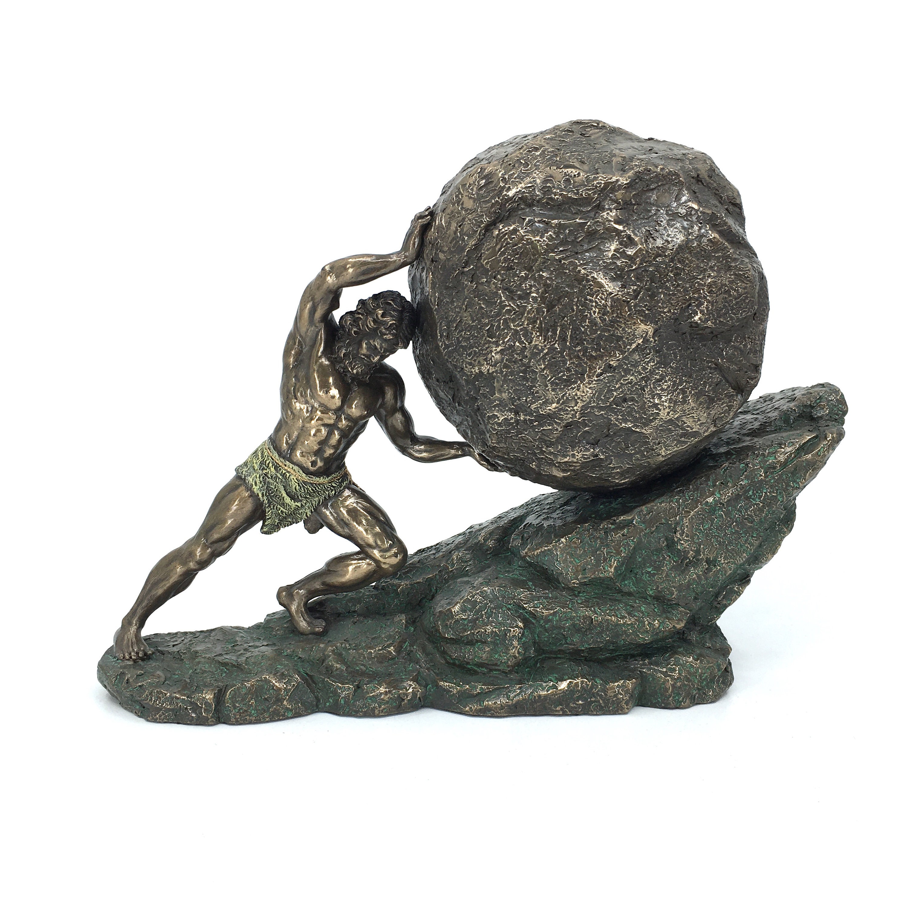 Bronze Finish Sisyphus Statue the Myth of Sisyphus Pagan - Etsy