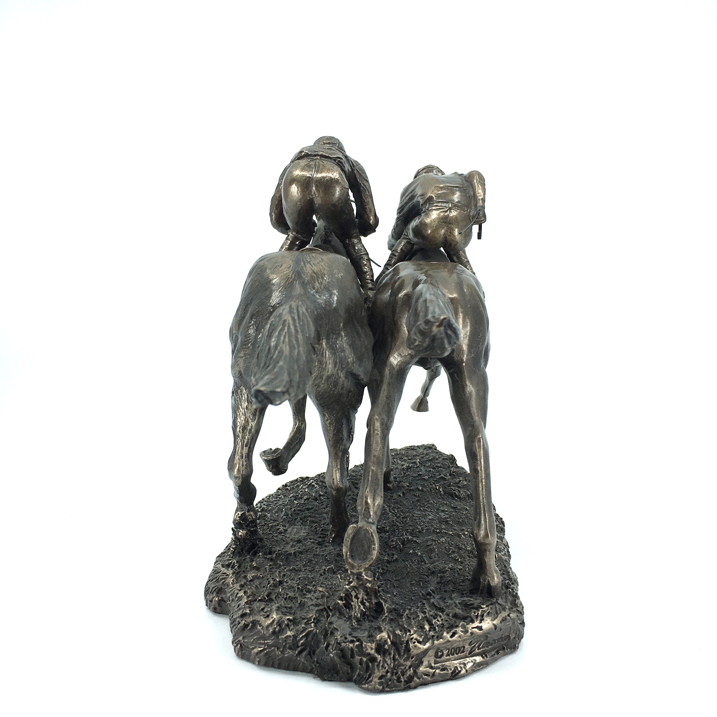 Horse Racing Statue | Two Jockeys Racehorse Sculpture | Equestrian ...
