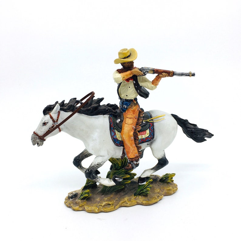 American Western Cowboy Tin Soldier Miniature Western Figurines Scale ...
