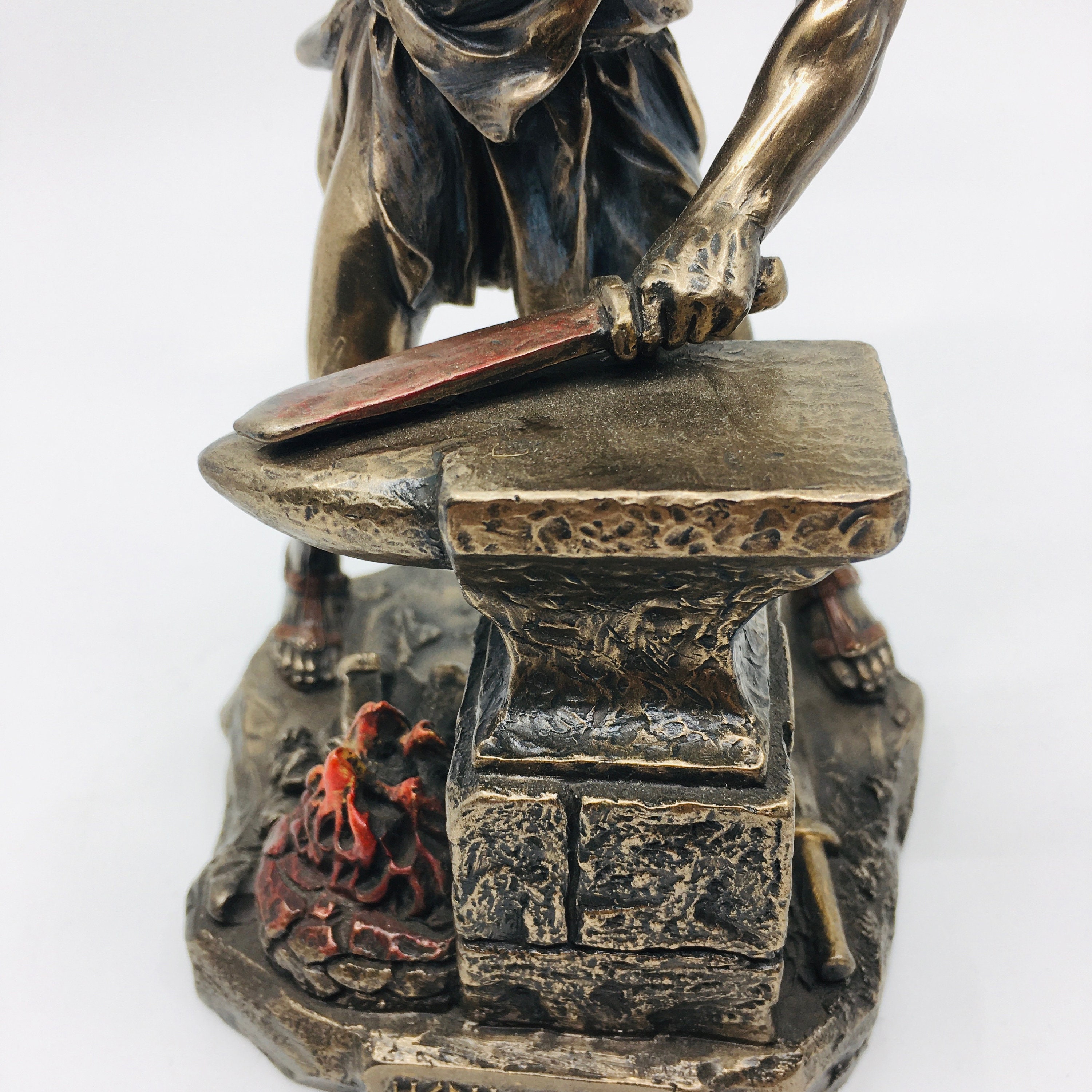 Hephaestus Statue – Greek God of Blacksmiths & Fire, Handmade Mythology ...
