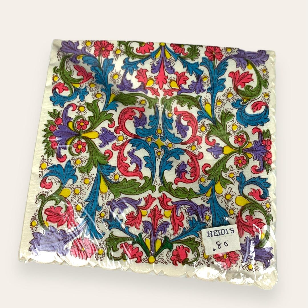 Vintage Wida Serving Beverage Paper Cocktail Napkins Floral Medieval ...