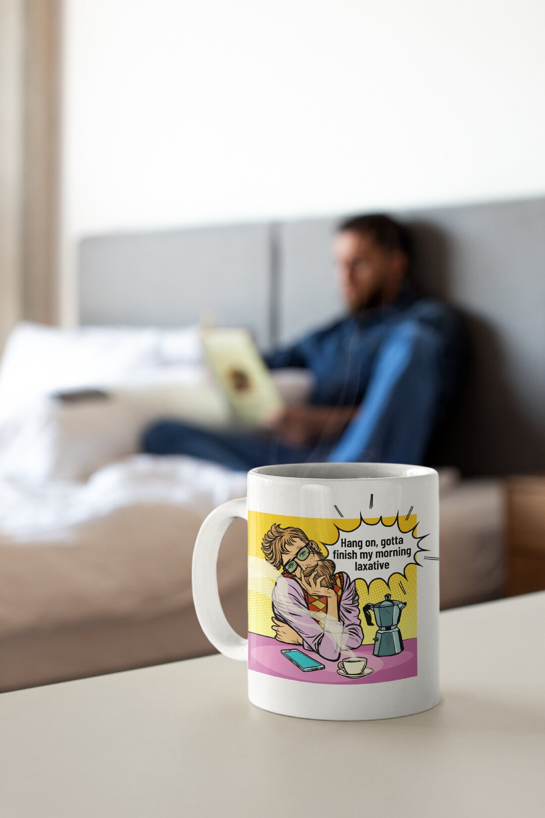 Finish My Morning Laxative Adult Humor Taza, Taza De Café Divertida ...