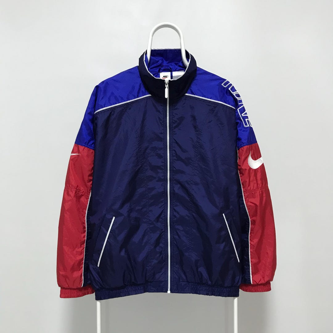 NIKE Vintage Light Jacket Big Logo Windbreaker Track Top 90s Rare Size ...