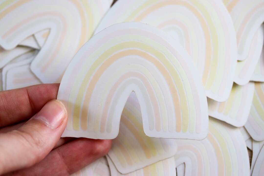 Rainbow of Creams and Ivory Pastels Vinyl Sticker - Etsy