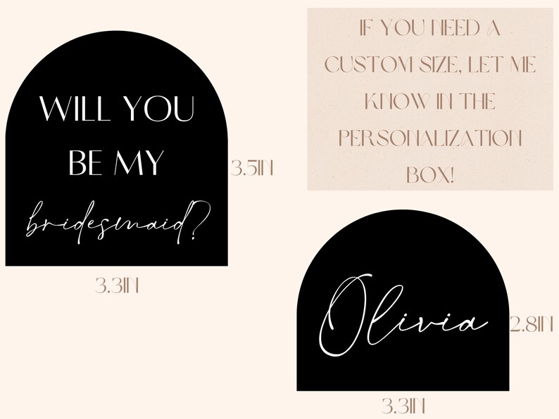 Bridesmaid Proposal Sticker Set Arch Bridesmaid Stickers - Etsy