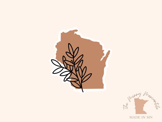 Wisconsin Sticker Cute Wisconsin Sticker WI Sticker | Etsy