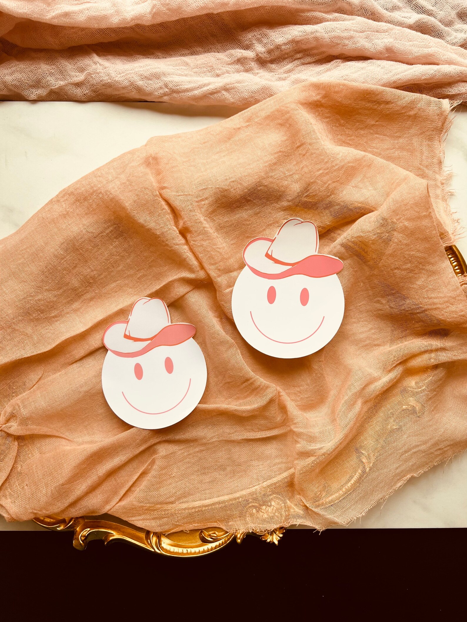 Smiley Face Sticker Cowgirl Sticker Cute Western Sticker - Etsy