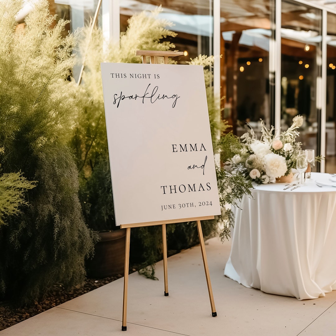 Enchanted Wedding Sign, Swiftie Wedding Sign, This Night is Sparkling ...