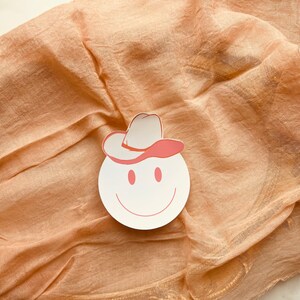 Smiley Face Sticker | Cowgirl Sticker | Cute Western Sticker | Water ...