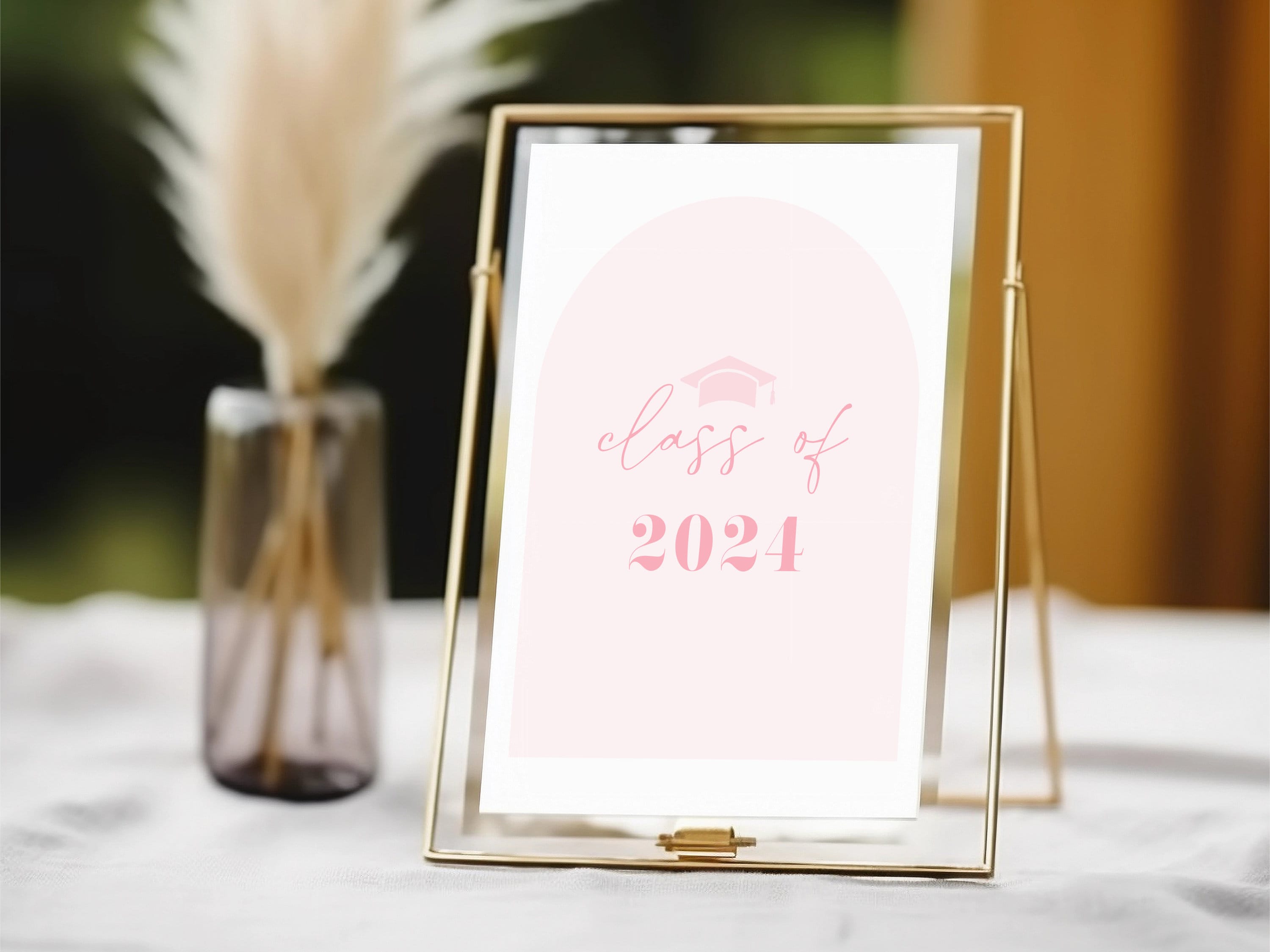 Class of 2025 Sign, Graduation Party Sign, Pink Grad Party Decor, Grad ...