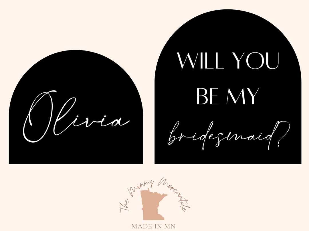 Bridesmaid Proposal Sticker Set, Arch Bridesmaid Stickers, Will You Be ...