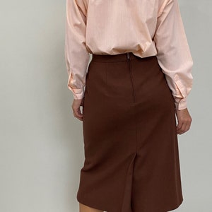 Vintage Peach Color Shirt for Women Size M , Chic Pink Blouse for Women ...