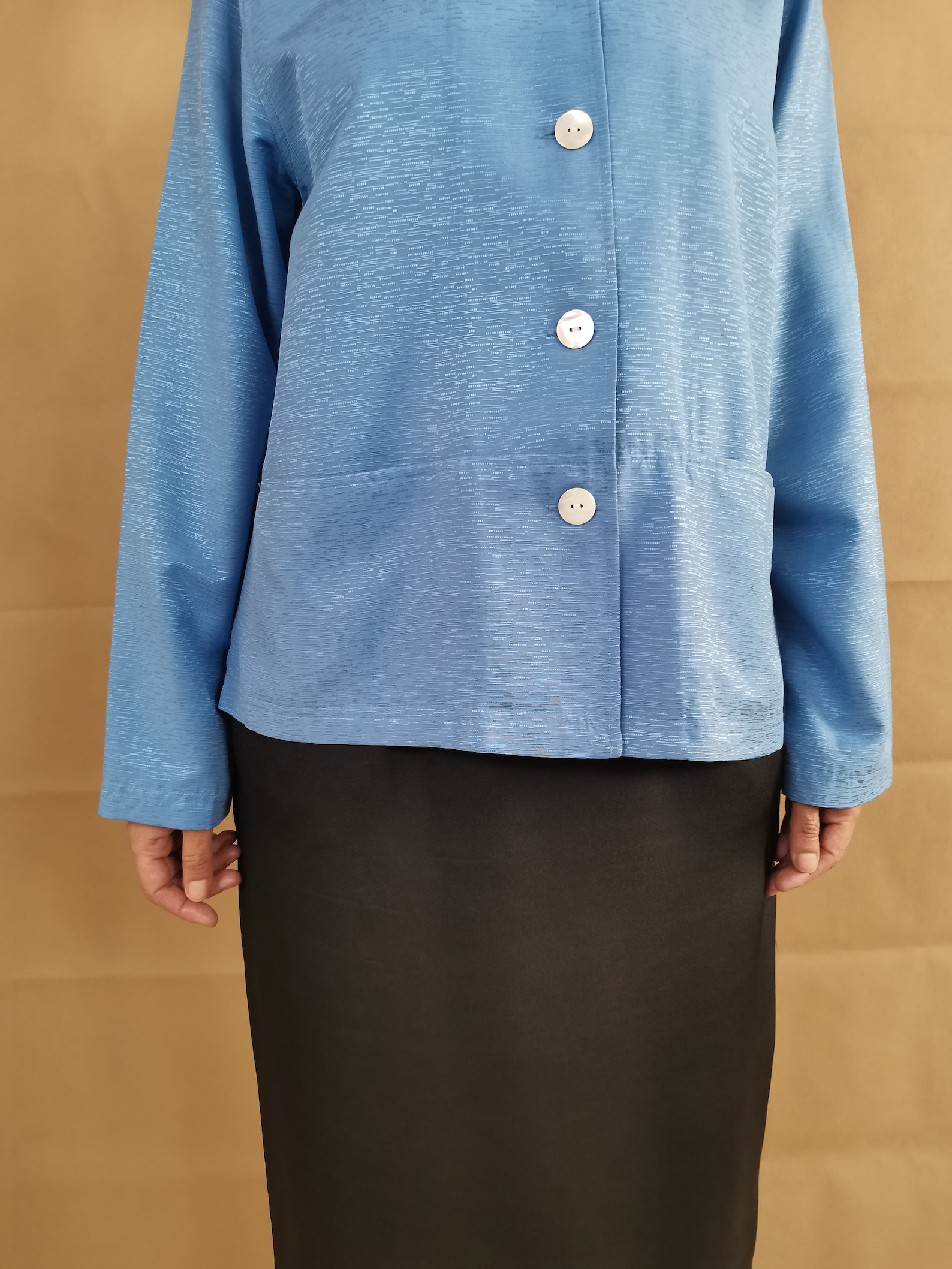 Blue Vintage Silk Blouse for Women Size M and Size L Vintage - Etsy