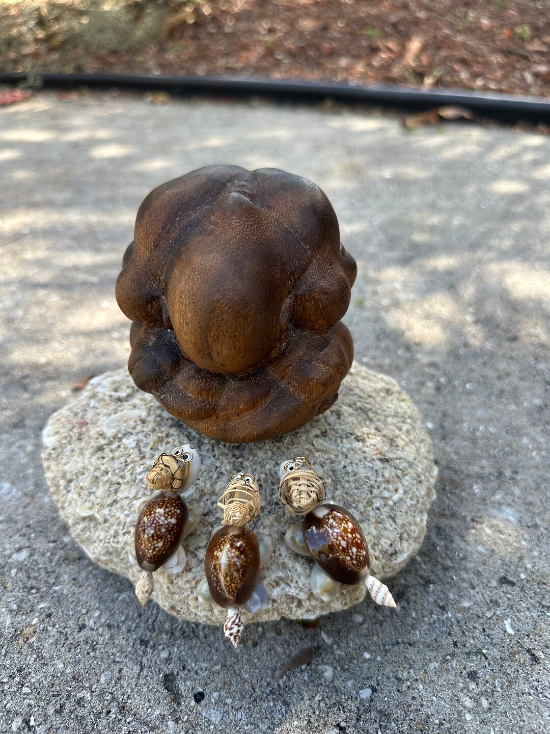 Weeping Buddha Wooden Statue. Weeping Yoga Buddha on a Beach Coral ...