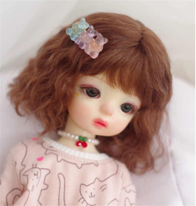 Mohair Doll Wig: Short Curly Wig for 1/3, 1/4, 1/6, 1/8 BJD Dolls - Etsy