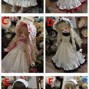 Red Vintage BJD Palace Dress 1/3 1/4 1/6 Clothes Doll Dress Fashion Mdd ...