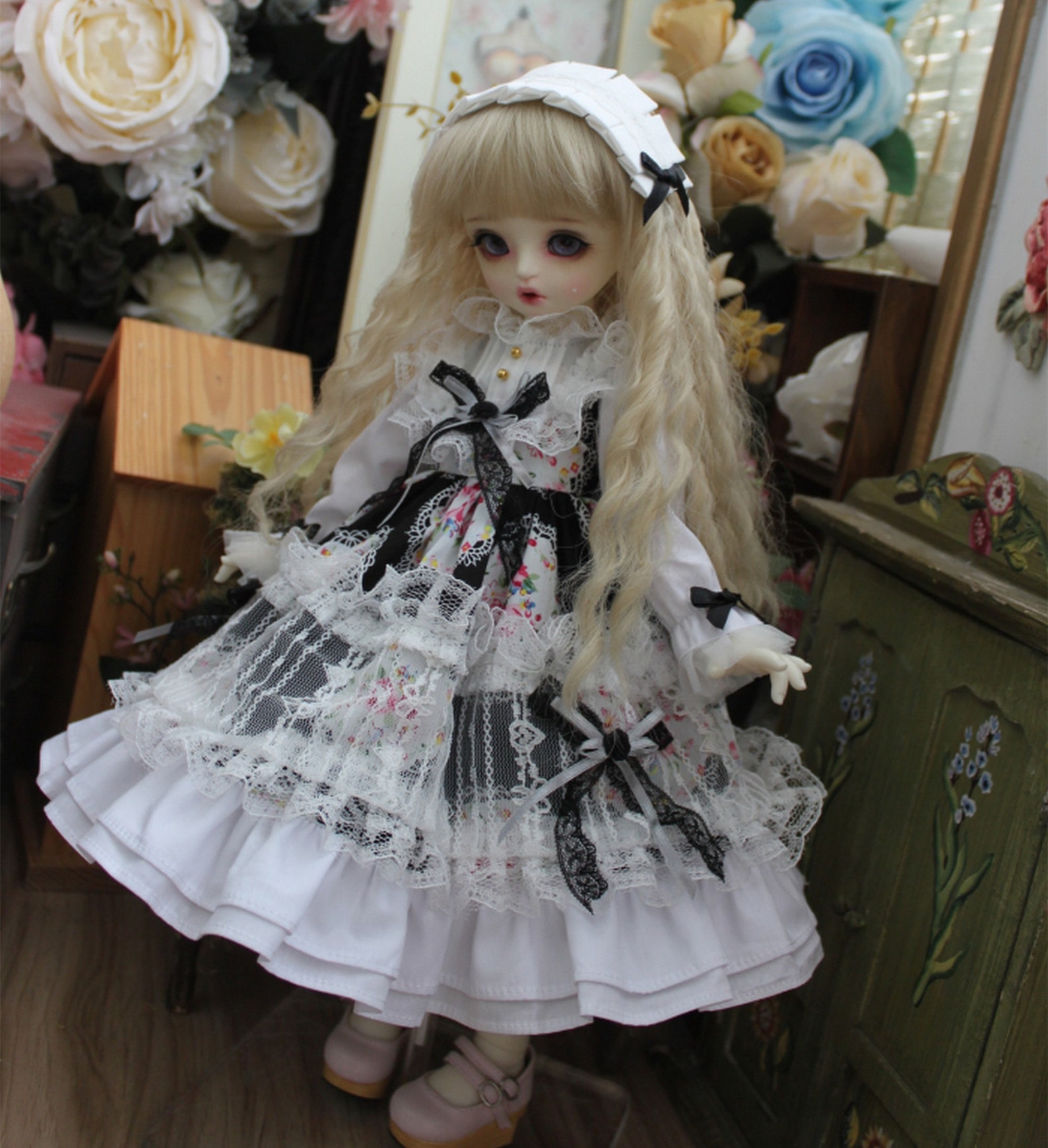 Red Vintage BJD Palace Dress 1/3 1/4 1/6 Clothes Doll Dress - Etsy