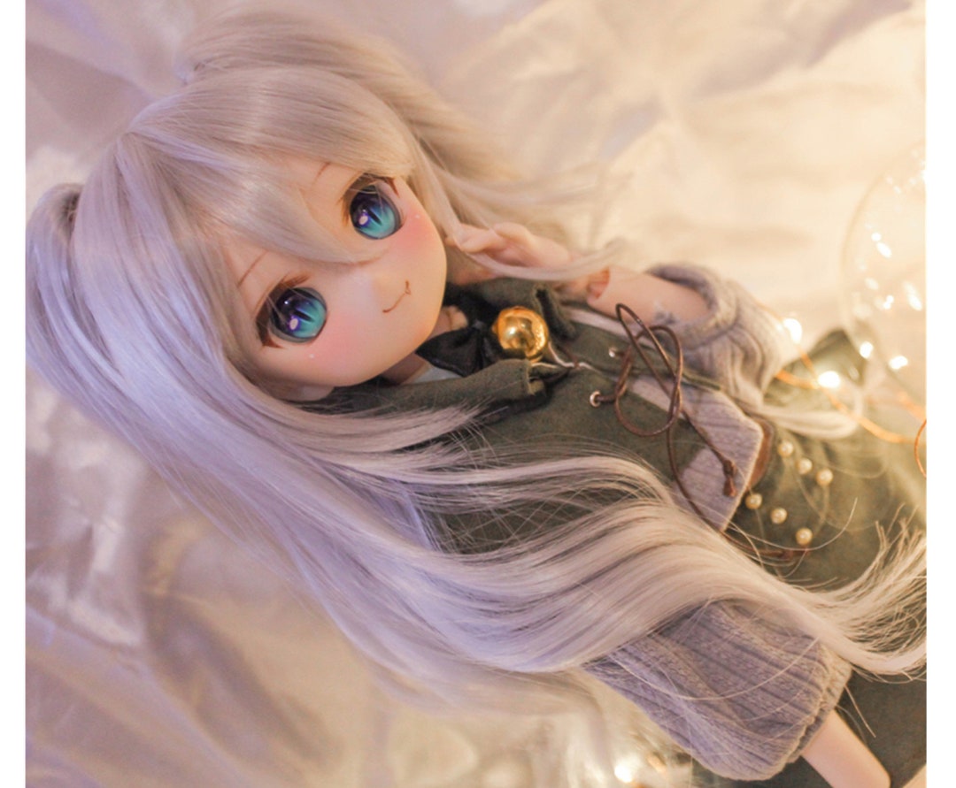 Long Curly BJD Doll Wig: Wavy Hair With Double Tails (6-9") - Etsy