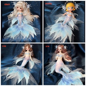 Handmade Bjd Doll Mermaid Dress Doll Clothes,bjd Clothes Mermaid Outfit ...