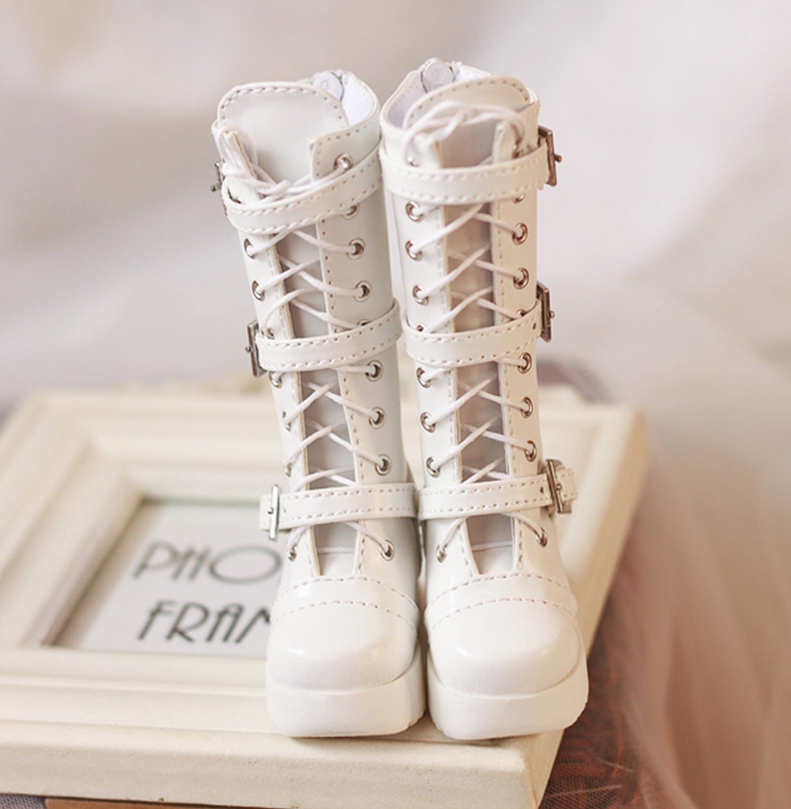 Black Leather Doll Boots Bjd High Boots for 1/3 BJD Shoes SD - Etsy