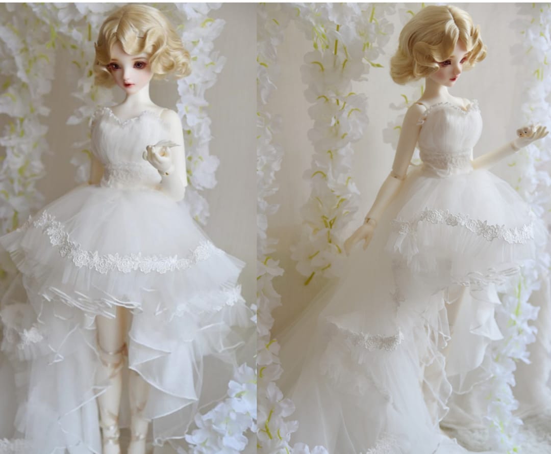 Bjd Wedding Dresses Doll Dress 1/6 1/4 1/3 BJD Clothes Outfit Gowns for ...
