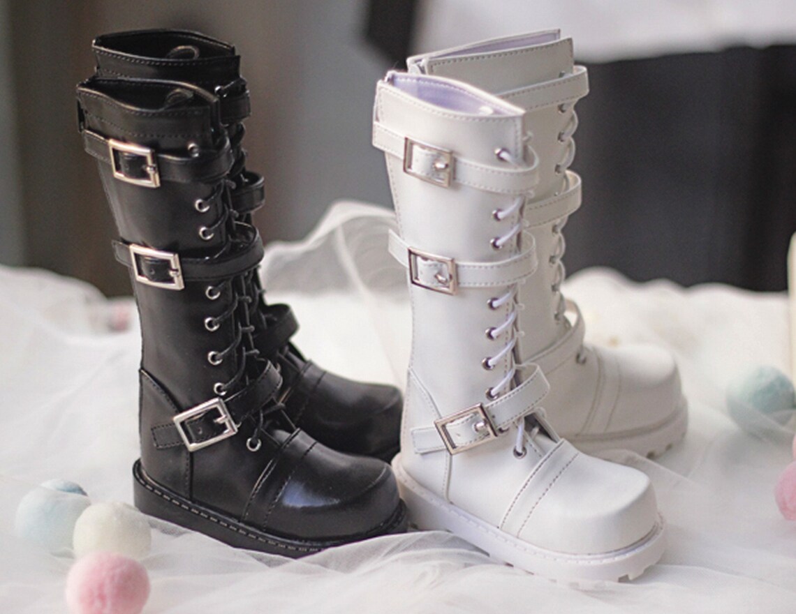 Black Leather Doll Boots Bjd High Boots for 1/3 BJD Shoes SD - Etsy