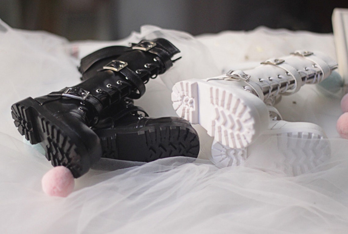 Black Leather Doll Boots Bjd High Boots for 1/3 BJD Shoes SD - Etsy