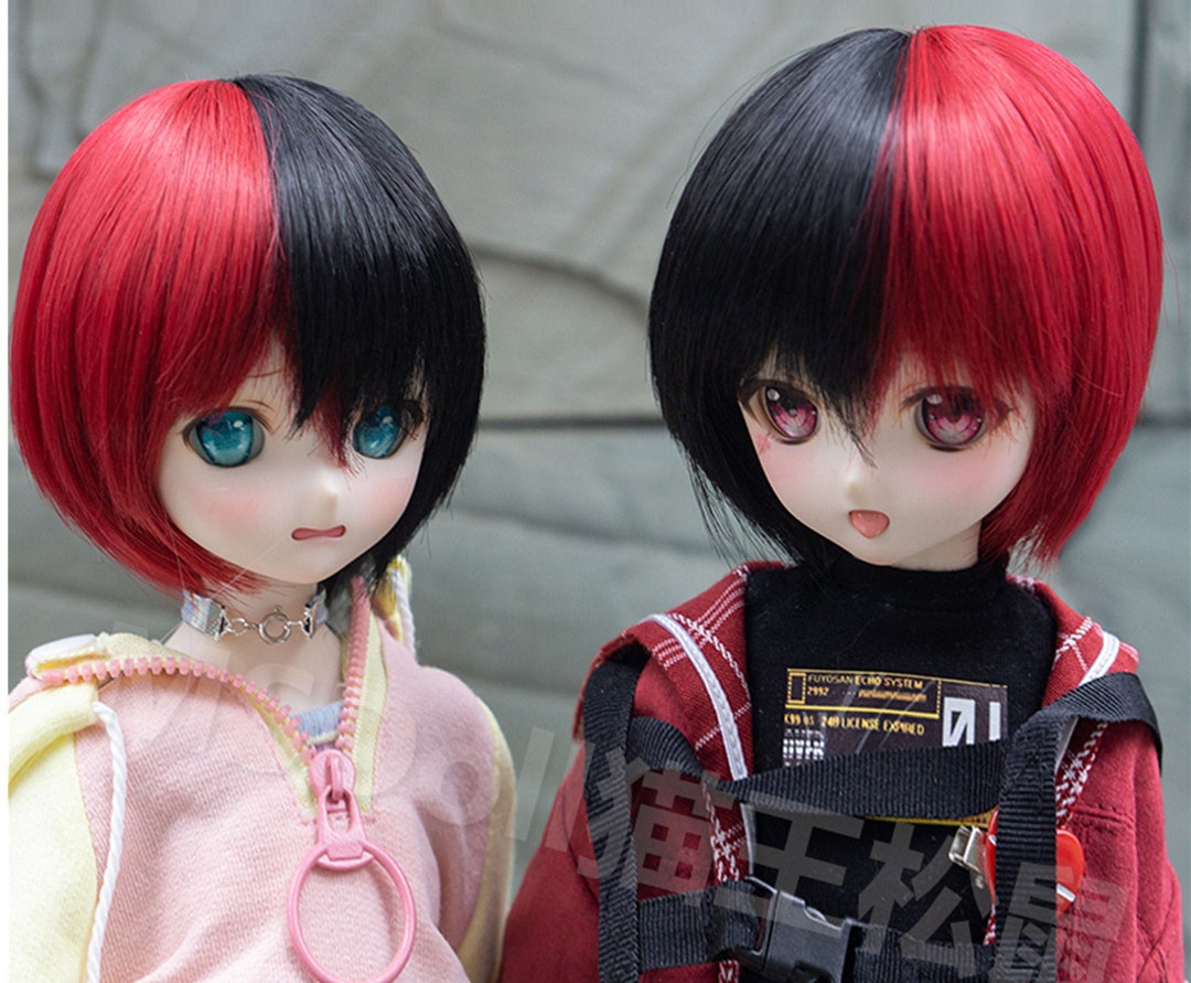 Two-tone Short BJD Doll Wig: 1/3, 1/4, 1/6 Size - Etsy