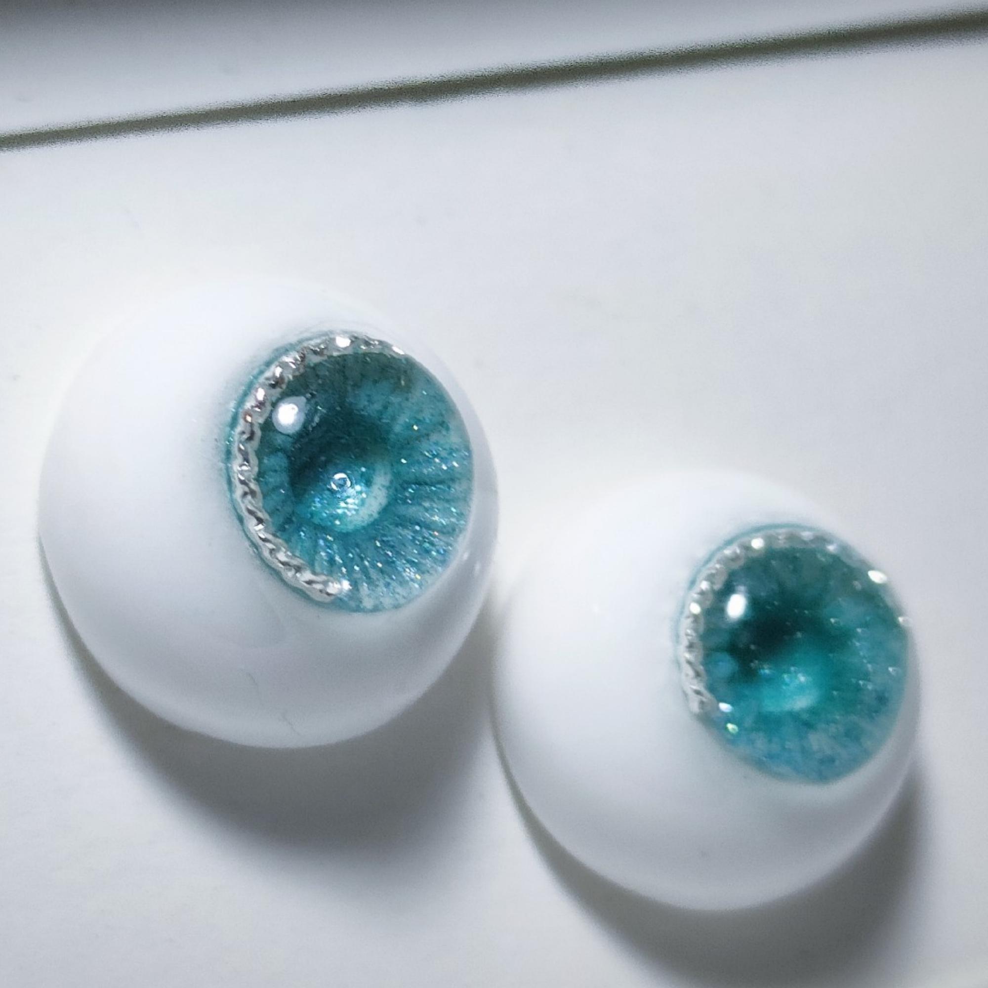 Realistic Blue Resin BJD Eyes With Diamonds (10mm-24mm) - Etsy