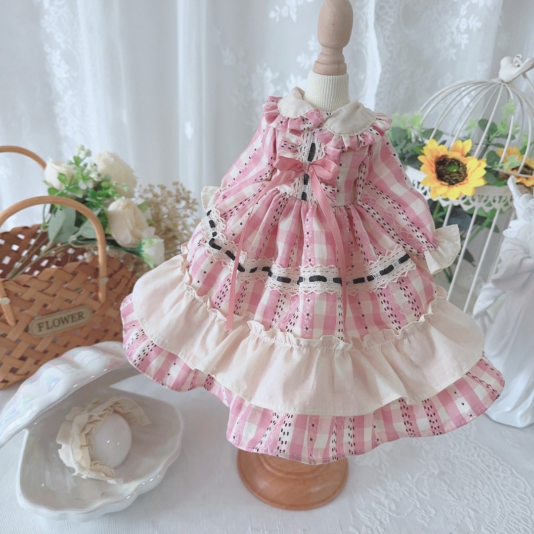 1/3 1/4 1/6 Msd SD BJD Yosd Bjd Doll Sweet Girl Pink Plaid Skirt ...