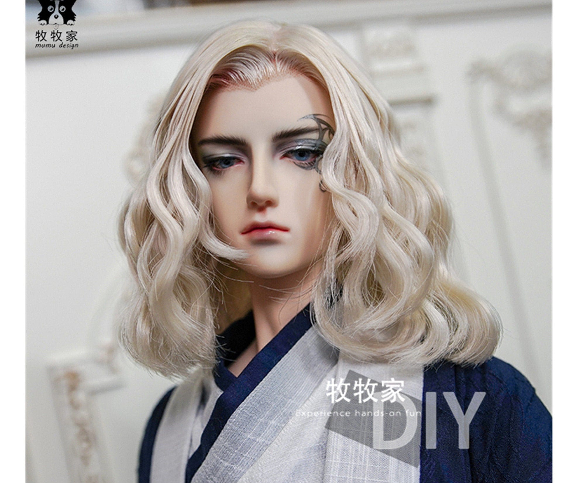 1/3 BJD Wig 1/4 MSD Wig Short Doll Wig Curly BJD Wig - Etsy