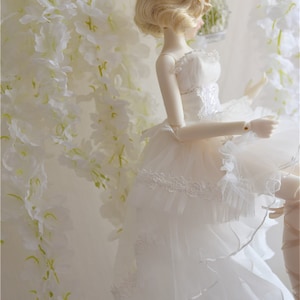 Bjd Wedding Dresses Doll Dress 1/6 1/4 1/3 BJD Clothes Outfit Gowns for ...