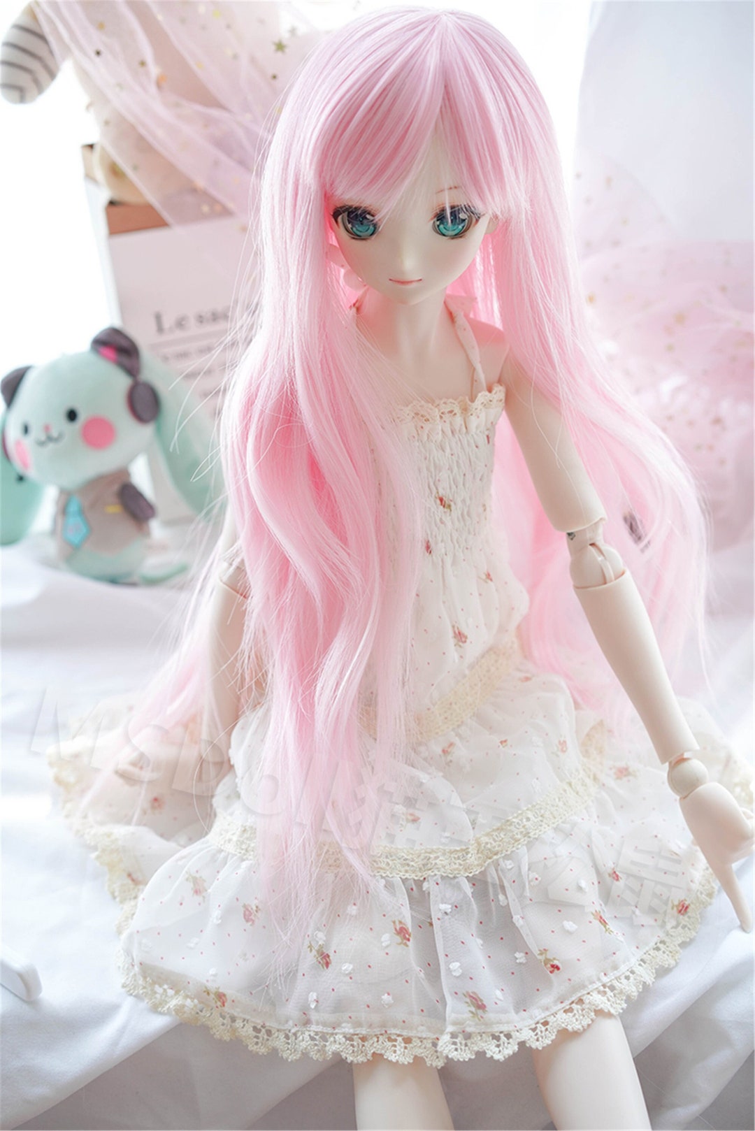 1/3 1/4 1/6 BJD Wig Long Curly Hair Wavy Wigs Long SD Msd Yosd Doll Wig ...