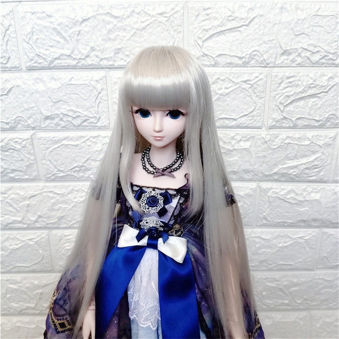 BJD Doll Wig: Long Ponytail Cosplay Hair (6-7" to 9-10" Head) - Etsy