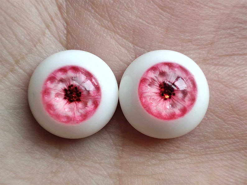 Pink Realistic Resin Doll Eyes for BJD - 10mm-22mm - Etsy